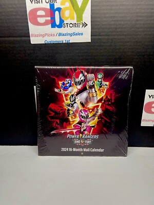 2024 POWER RANGERS DINO FURY 16 Month 10” X 20” 12 Month Wall Calendar ...