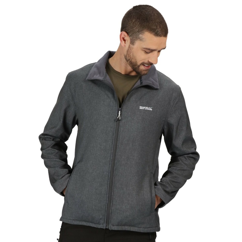 Regatta Cera Mens Full Zip Softshell Jacket Insulated Water Wind ...