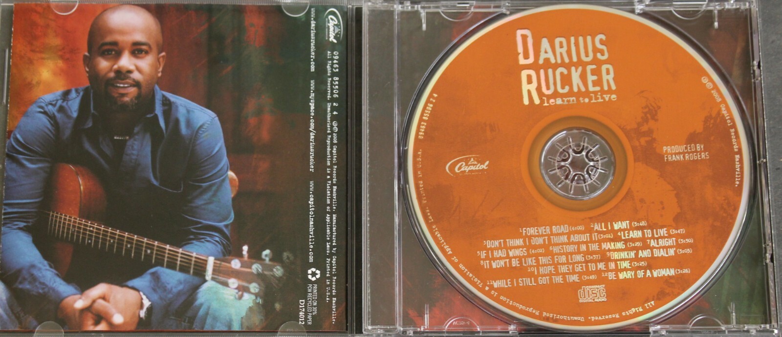 Darius Rucker Learn To Live CD - 2008 Capitol | eBay
