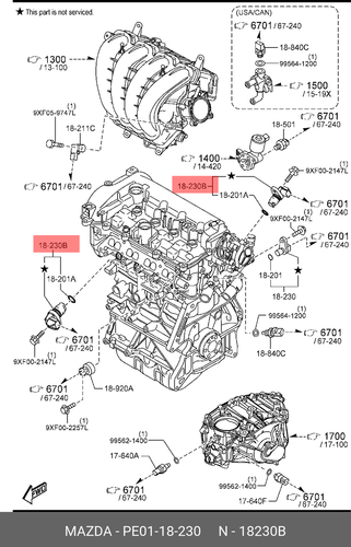 Genuine OE Sensor-Crank PE0118230 for Mazda PE011-8230 | eBay.de
