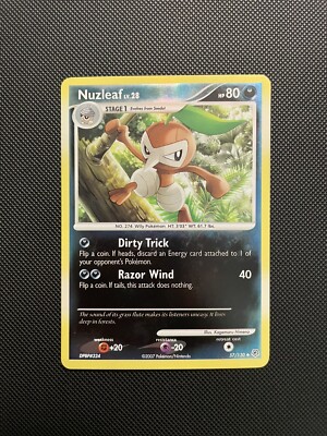2007 Pokémon TCG - Nuzleaf #57/130 Diamond And Pearl Reverse Holo - NM ...