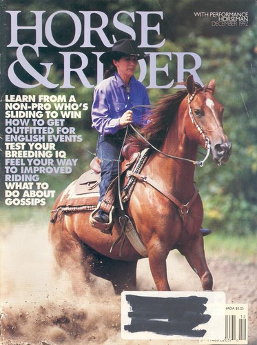 HORSE & RIDER MAGAZINE DEC 1992 EQUINE EQUESTRIAN PONY WESTERN ENGLISH ...