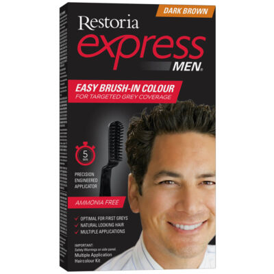 Restoria Express Men Dark Brown Brush-In Hair Colour 100g | eBay