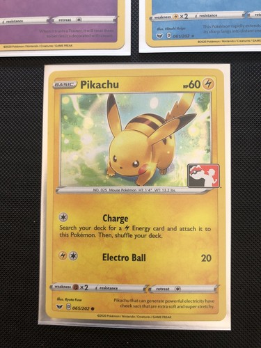 Pikachu 065/202 Event EXCLUSIVE Variant League Promo Cosmo Holo NM ...