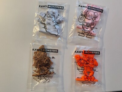 KAWS Monsters Figures figurines Set All 4 Limited Edition - NEW SEALED ...