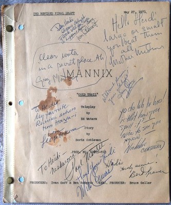 1971 Mannix (Cold Trail) Original Screenplay Script Signed | eBay