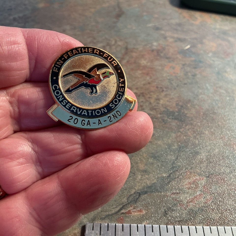 Fur Fin & Feather Conservation Society 20GA-A-2nd Enamel Pin | eBay UK