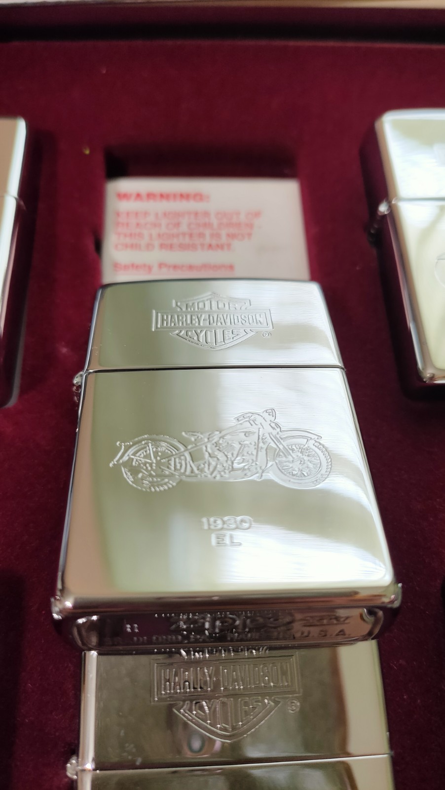 ZIPPO 1998 Harley Davidson 1900-1990 Motorcycle Model Set. Polish ...