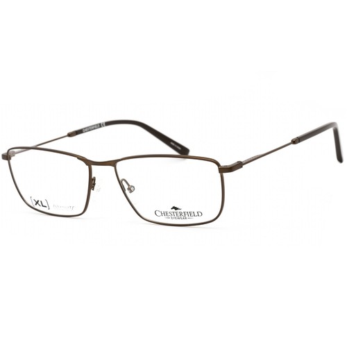 Chesterfield Men's Eyeglasses Full Rim Brown Rectangular Frame CH 80XL ...