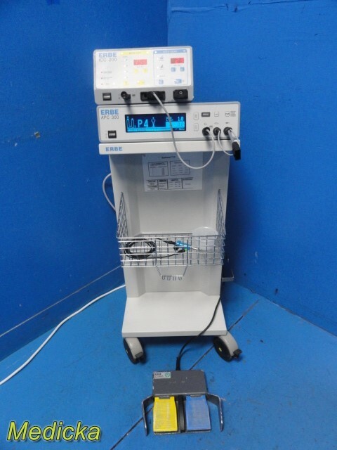 Erbe ICC 200 ESU W/ APC 300 Coagulator, Instrument Cable,Cart,Foot ...