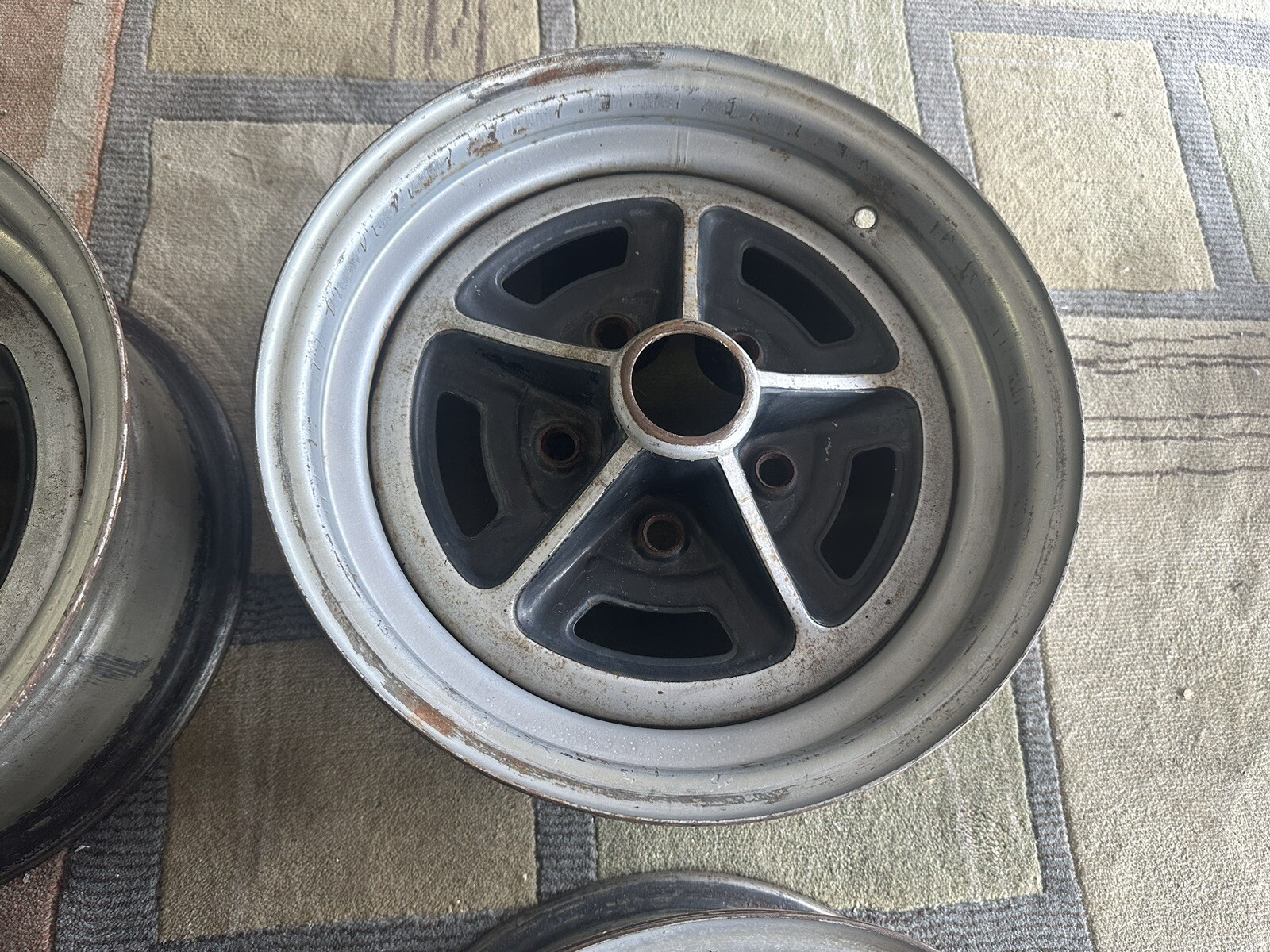 1968-70 GM Buick Rally Wheel Rim 14 X 6 JK 810 M4 5 Spoke Slot 5 Lug 4 ...