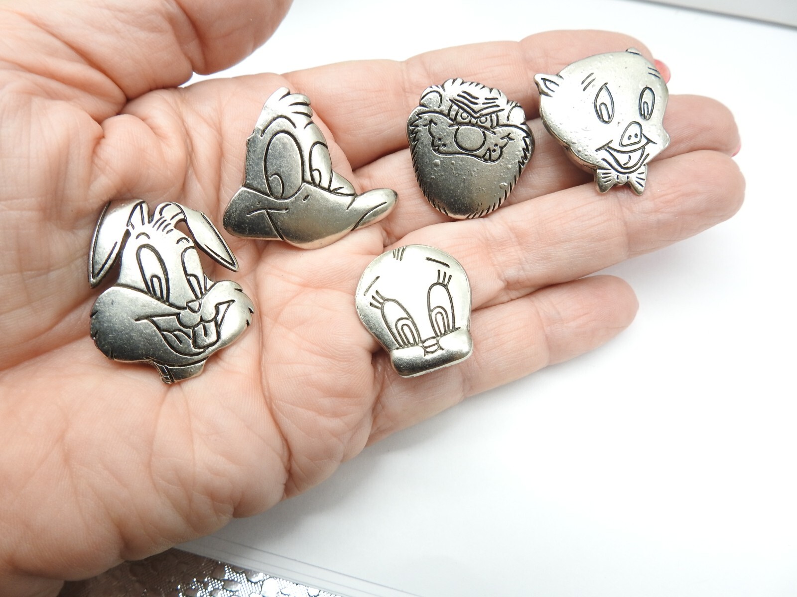 1993 Warner Brothers Bros Looney Tunes Metal 5 Piece … - Gem