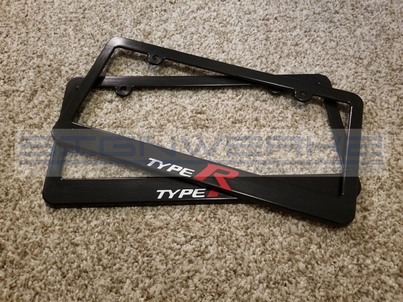 Honda Civic Type R License Plate Frame Racing Vtec FK2 FK8 2 colors ...