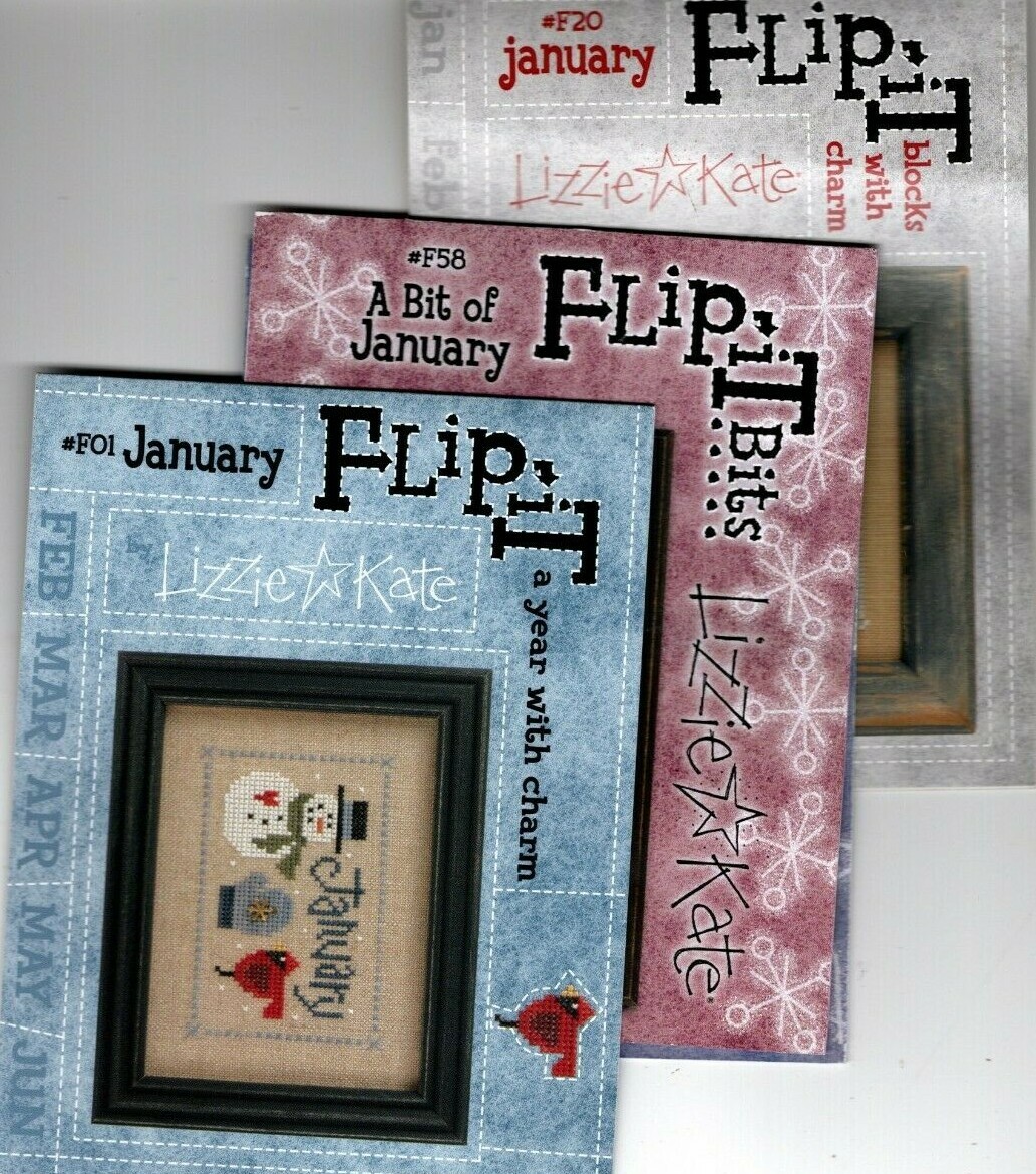 LIZZIE KATE counted cross stitch charts - FLIP IT Blocks,Year,Bits ...