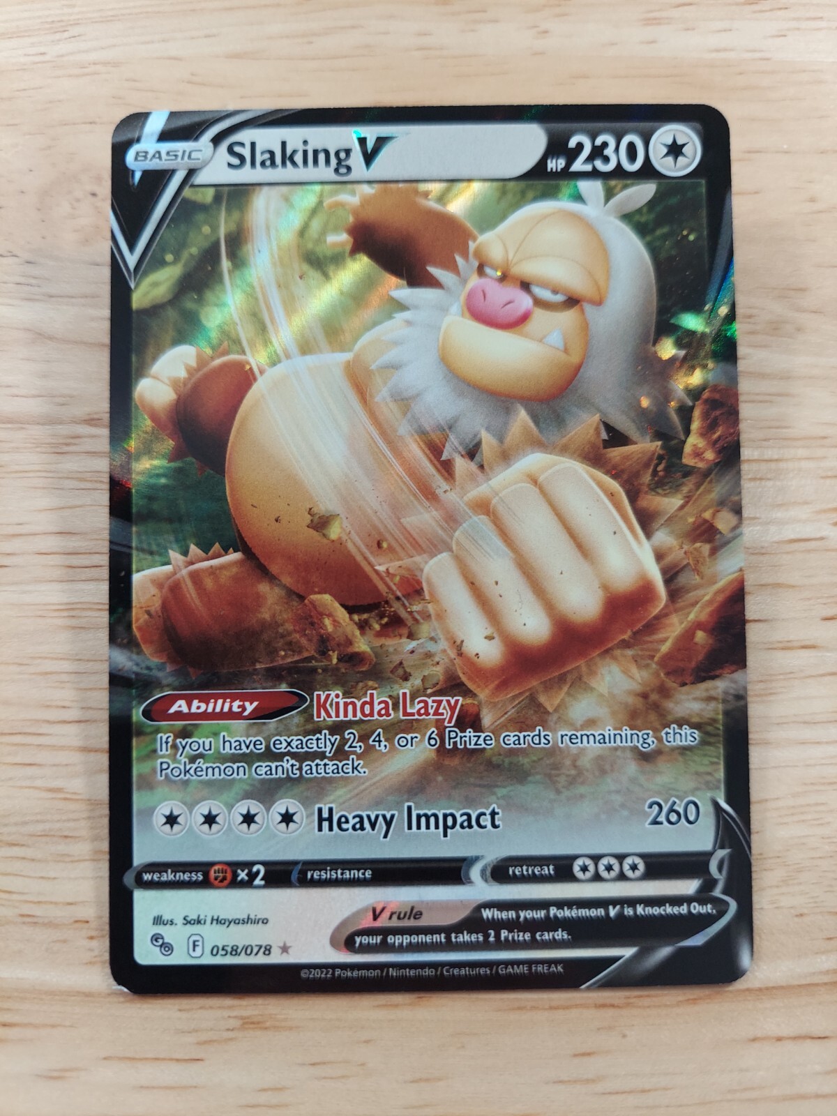 Slaking V 058/078 Pokemon Go NM Ultra Rare Pokemon Card | eBay