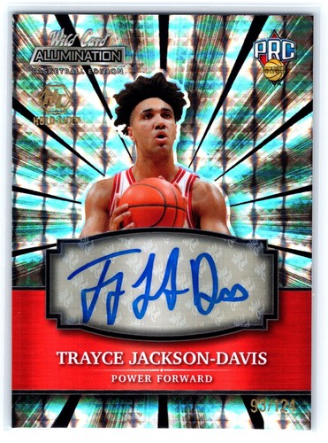 2021-22 Wild Card Alumination RC Rookie Auto #/124 Trayce Jackson-Davis ...