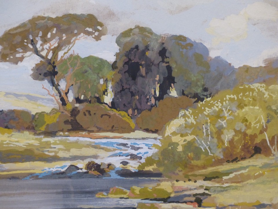 Large California Impressionist Landscape Painting by Albert Jacobson ...