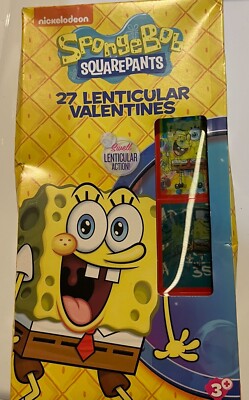 SPONGEBOB LENTICULAR VALENTINES - 32 Cards - 8 Designs | eBay