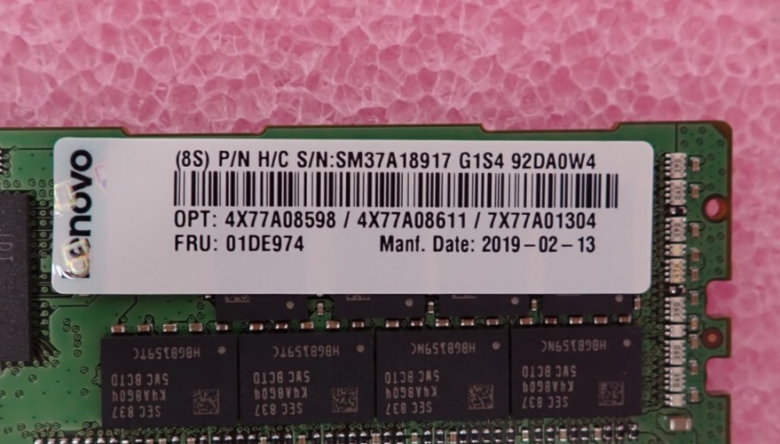 Lenovo ThinkSystem 32GB 2Rx4 PC4-2666V DDR4 ECC Server Memory 01DE974 ...