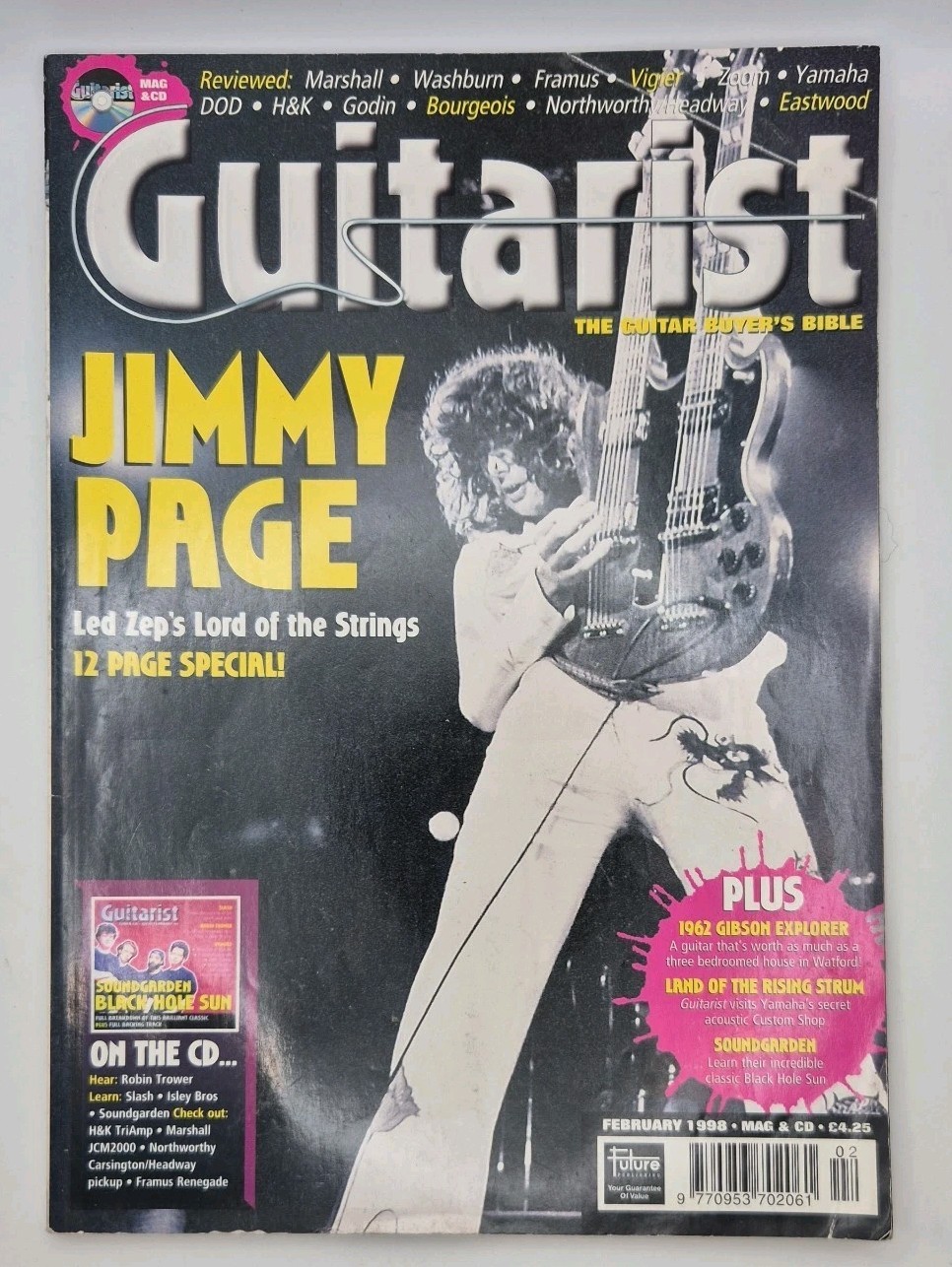 Guitarist Magazine Issue Vol 14 No 10 February 1998 Jimmy Page (2 of 2 ...