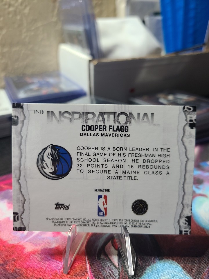 2025-26 Topps Chrome Cooper Flagg Inspirational #IP-18 Dream Big ...