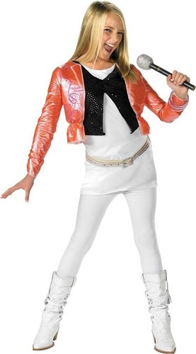 Hannah Montana Miley Cyrus Pop Star Fancy Dress Halloween Child Costume ...