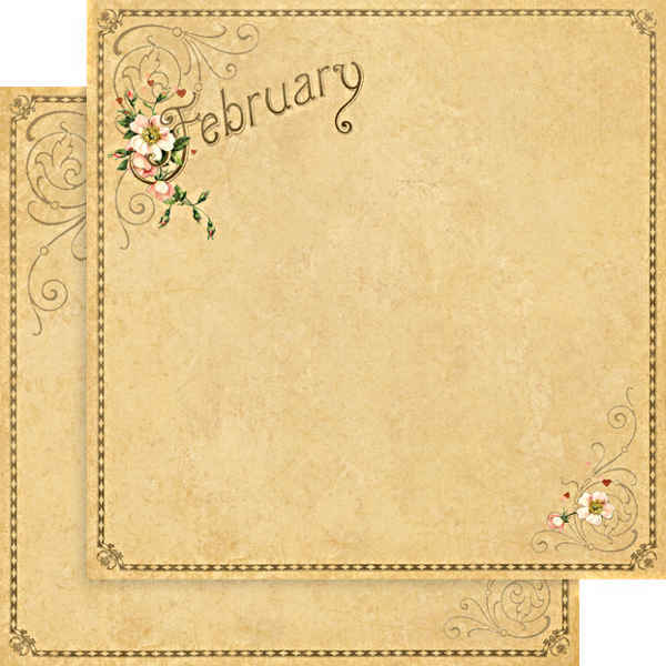 Graphic 45 Place in Time Collection 12" Scrapbook Paper February ...