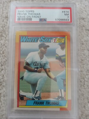 1990 Topps Frank Thomas #414 Chicago White Sox #1 Draft Picks HOF RC ...