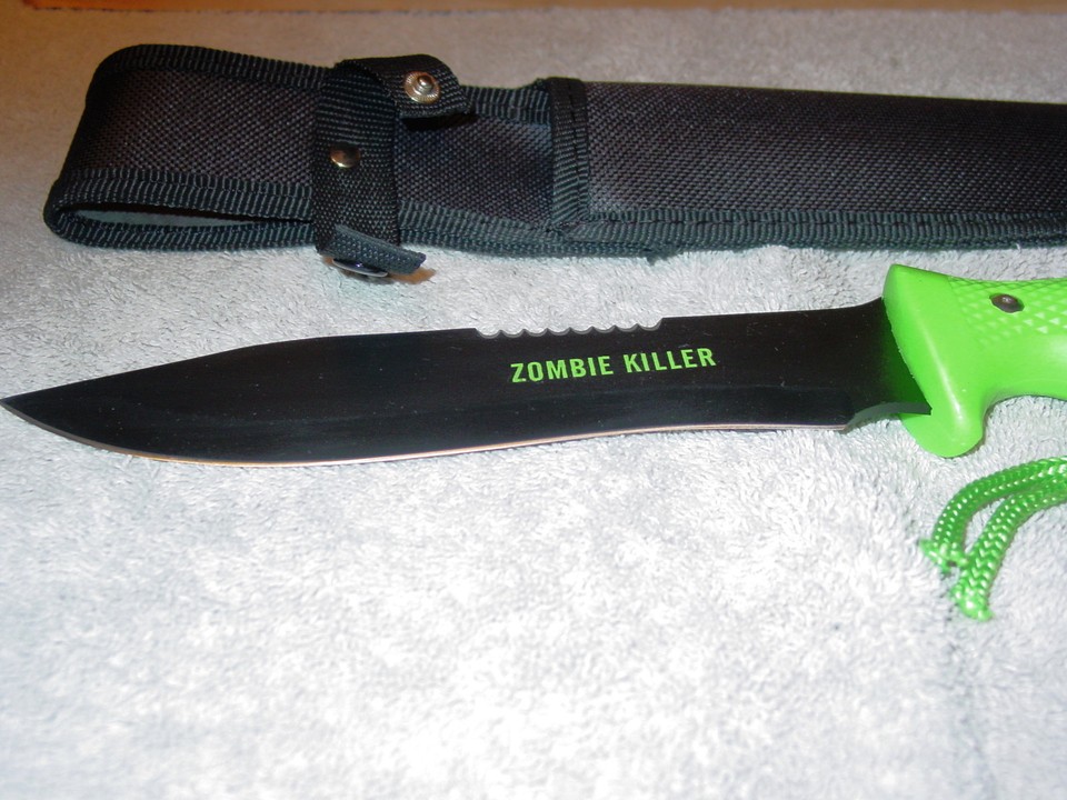 ZOMBIE KILLER SURVIVAL KNIFE DAGGER BLADE WITH SHEATH #4 | eBay