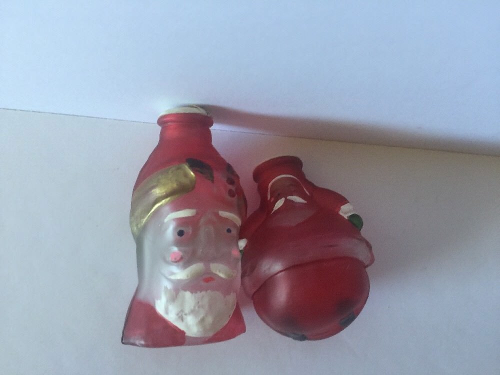 Vintage Old World Christmas Light Covers Glass Santa’s Replicas Of Old ...