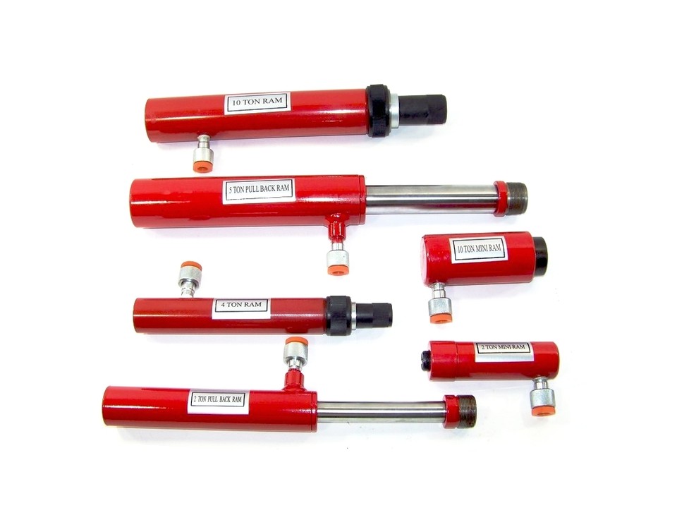 11 pc Hydraulic Ram Auto body Frame Repair Pull Push Ram Lift Hook Tool ...