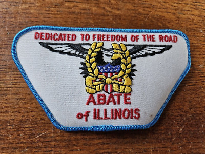 Vintage Abate of Illinois "Dedicated to Freedom of the Road" Patch | eBay