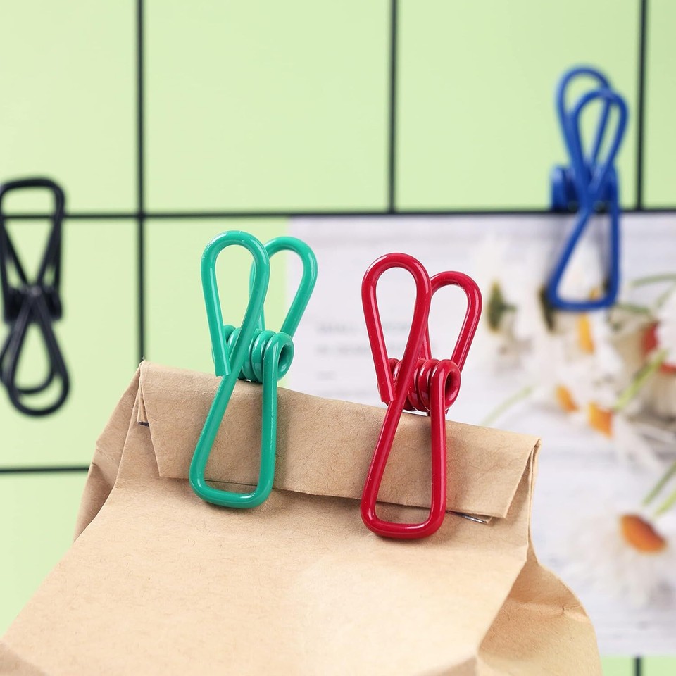 Big Plastic Food Bag Clips, Snack Clips for Bags Reusable Kitchen Home ...
