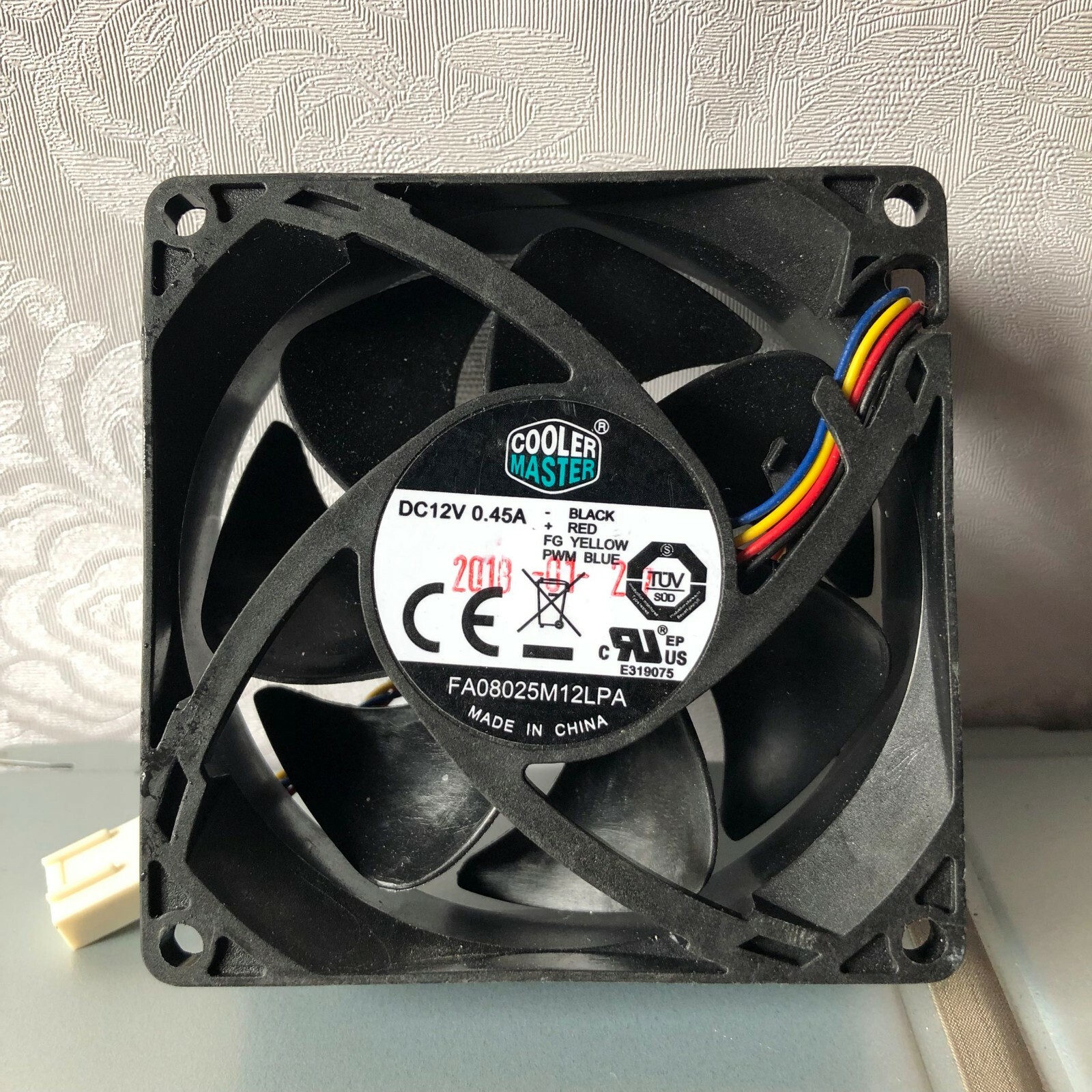 Cooler Master FA08025M12LPA cooling fan 12V 0.45A 80*80*25MM 4pin PWM ...