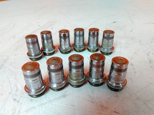 Lot of 11 AO Spencer 1079 100X NA 1.25 OIL IMM Microscope Objective AS ...