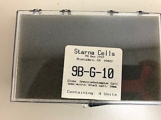 Starna® - Glass Spectrophotometer Cell with lid, Semi-Micro, Black ...
