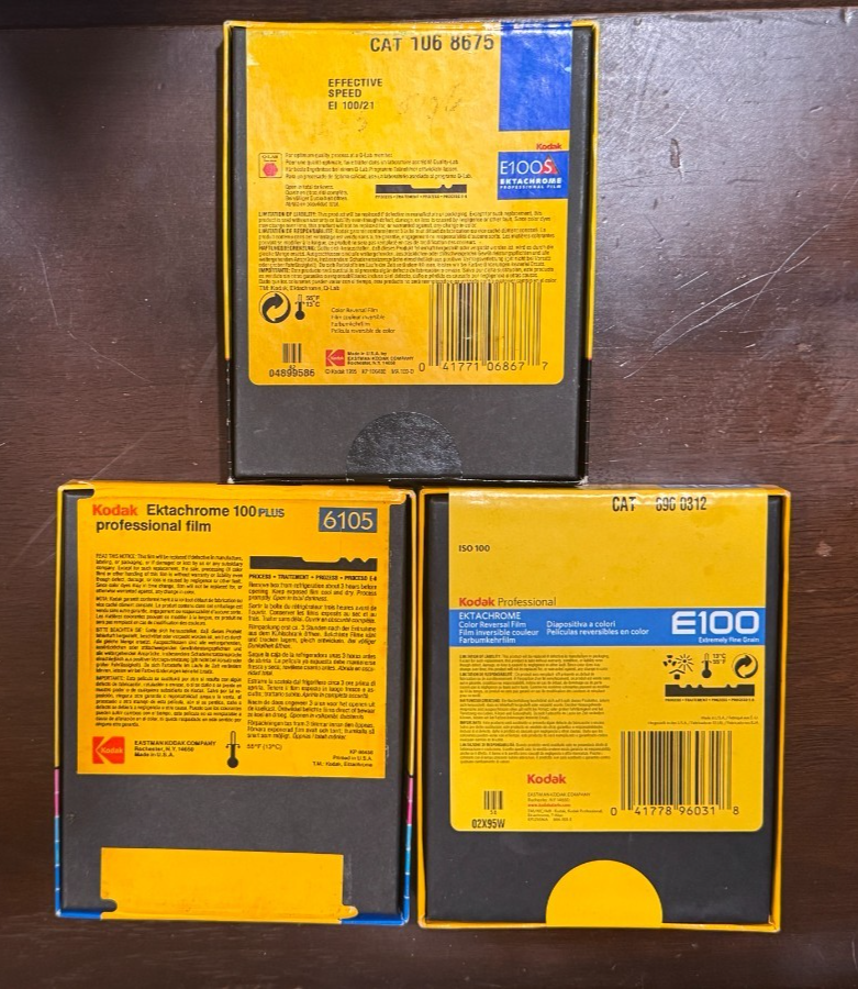 Kodak E100 Color Reversal Film, 4x5", 30 Sheets, Kept In Fridge ...
