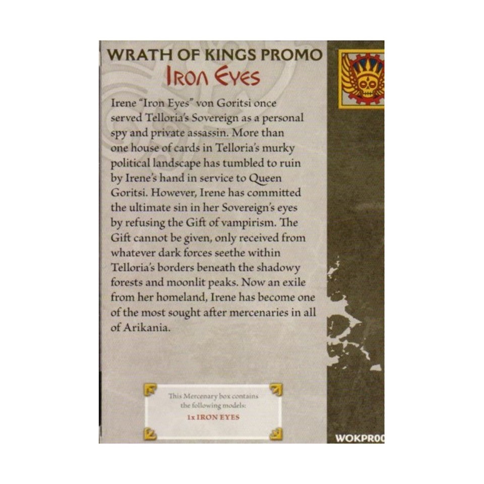 CMON Wrath of Kings Iron Eyes Promo Figure (Kickstarter Exclusive) VG ...