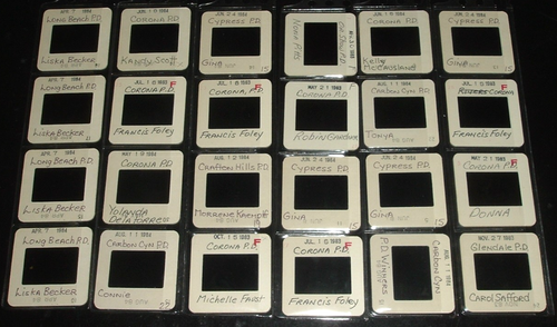 LQQK 24 vintage 1983/84 slides CALIFORNIA GLAMOUR BEAUTY MODELS W/NAMES ...