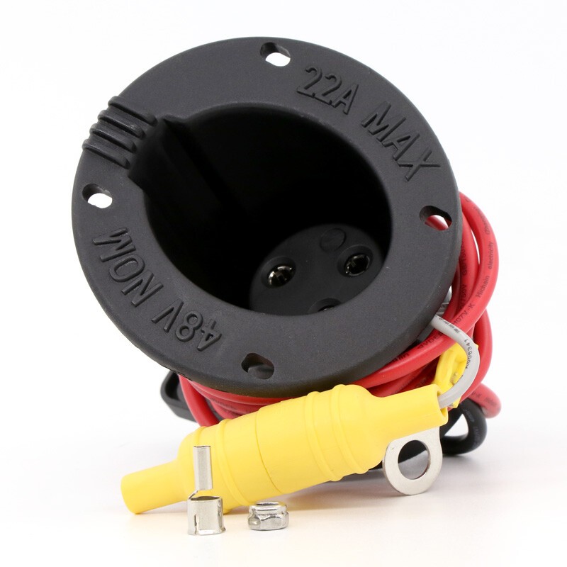 48 Volt DC Charger Receptacle and Fuse Kit for Club Car DS Golf Cart ...