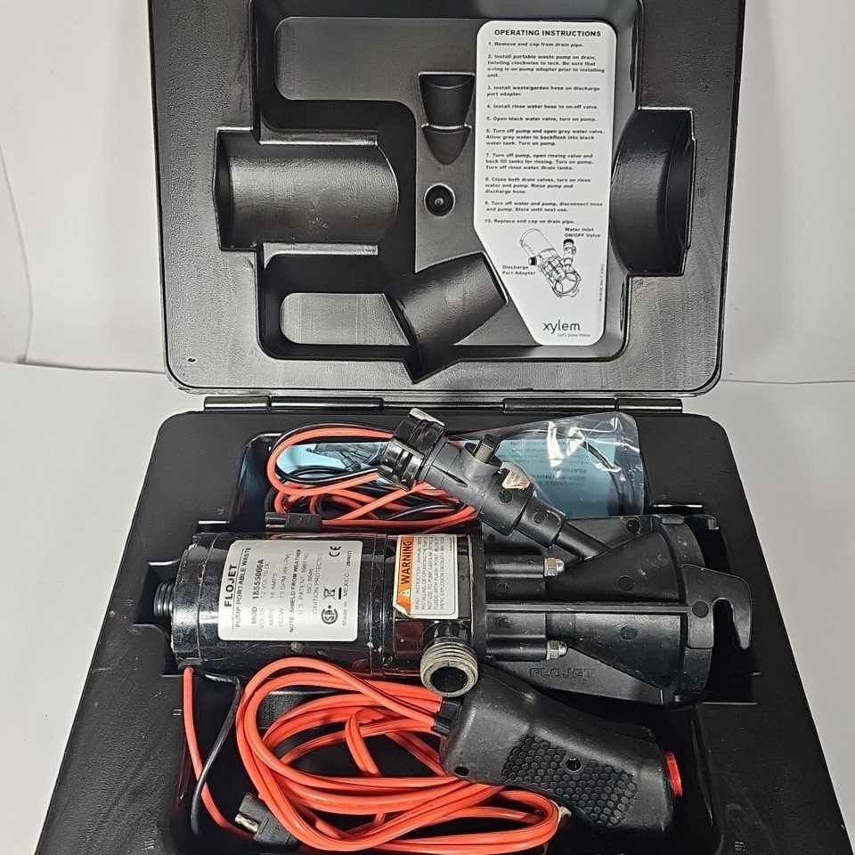 FloJet RV Camper Motorhome Portable Waste Water Pump Kit 18555-000A ...