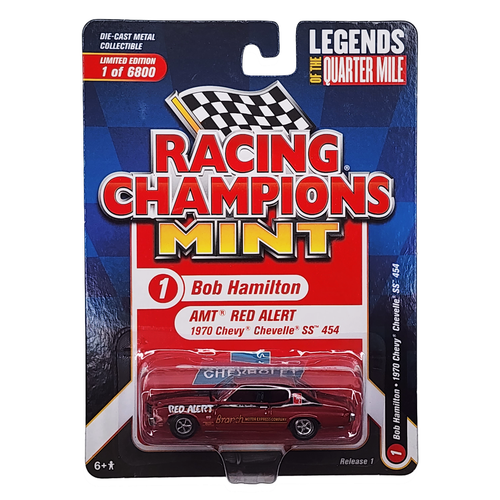 RACING CHAMPIONS Mint 1970 Chevy Chevelle SS 454 Red Alert Bob Hamilton ...