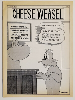 Cheese Weasel #6 (1992, Side Show) FN- Jim Ridings B&W Satire Humor | eBay