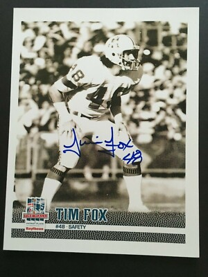 TIM FOX AUTOGRAPHED 8 X 10 NEW ENGLAND PATRIOTS PHOTO | eBay