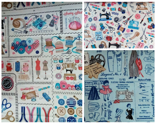 Nutex Sew Vintage Fabric FQ 1/2m Panel 100% cotton pony patterns ...