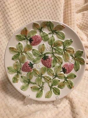 STRAWBERRY Salad/Luncheon/Dessert Plate-NEUWIRTH Portugal, Vintage ...