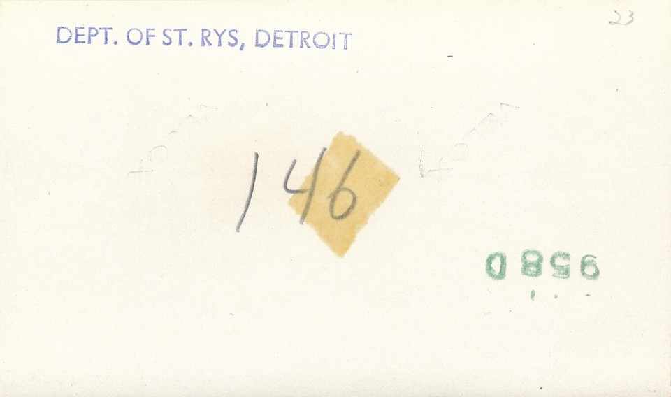 B&W Photo DSR #146 Department of Street Railways Detroit 1940s Woodward ...