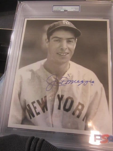 Joe DiMaggio New York Yankees Baseball Autographed George Brace 8x10 ...