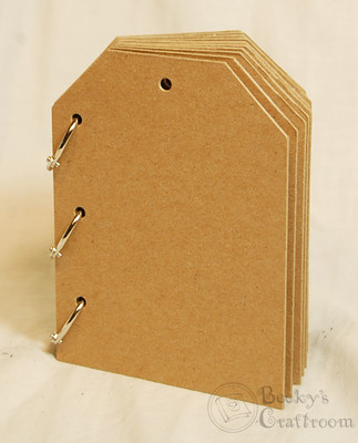 Bare Chipboard Mini Tag Album 5.5"x4-3/16" 10 pages 3 rings | eBay