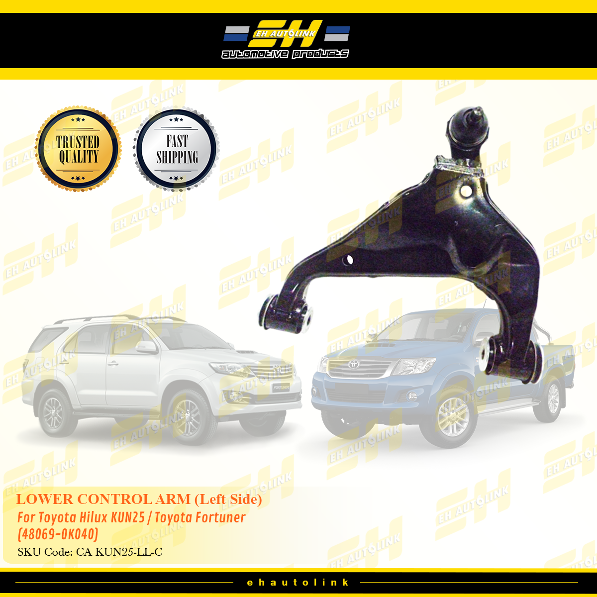 Lower Control Arm (Left Side) For Toyota Hilux Fortuner 4WD (48069 ...